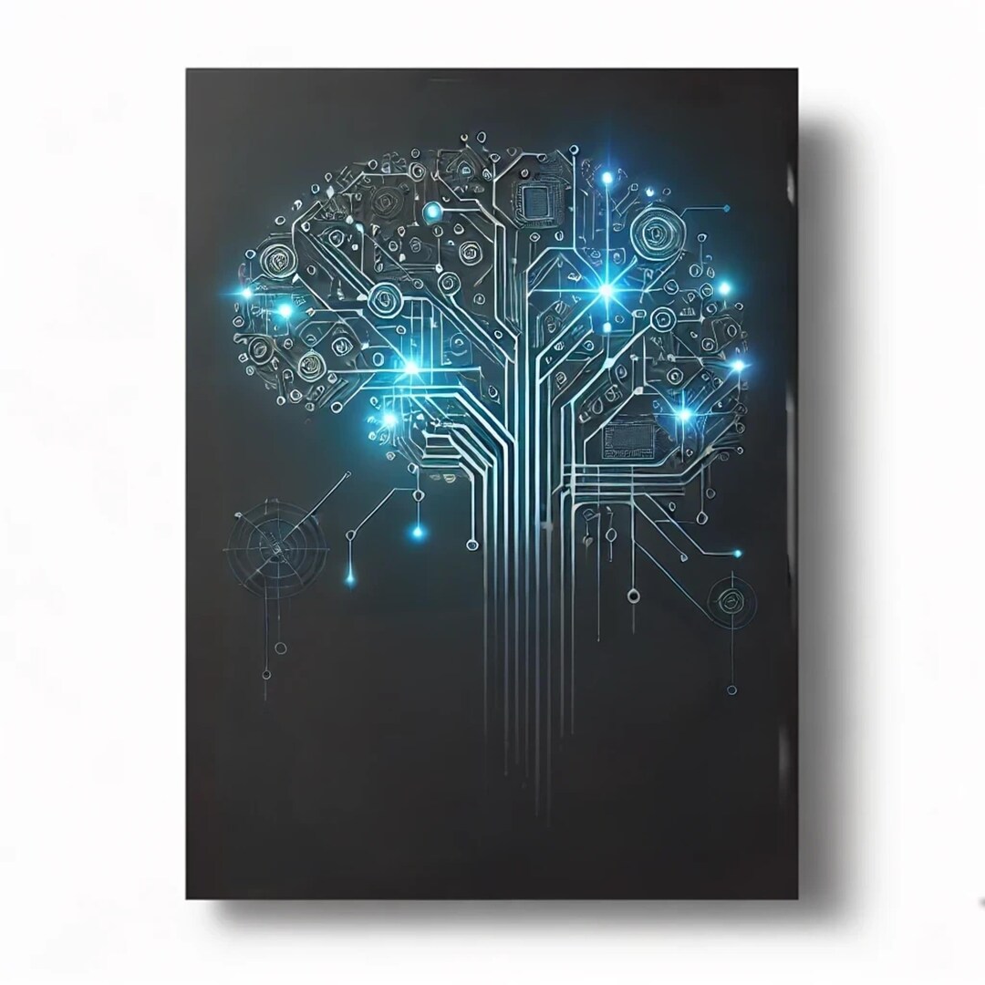 Digital Circuitry Tree of Innovation - Matte Canvas Print - Etsy