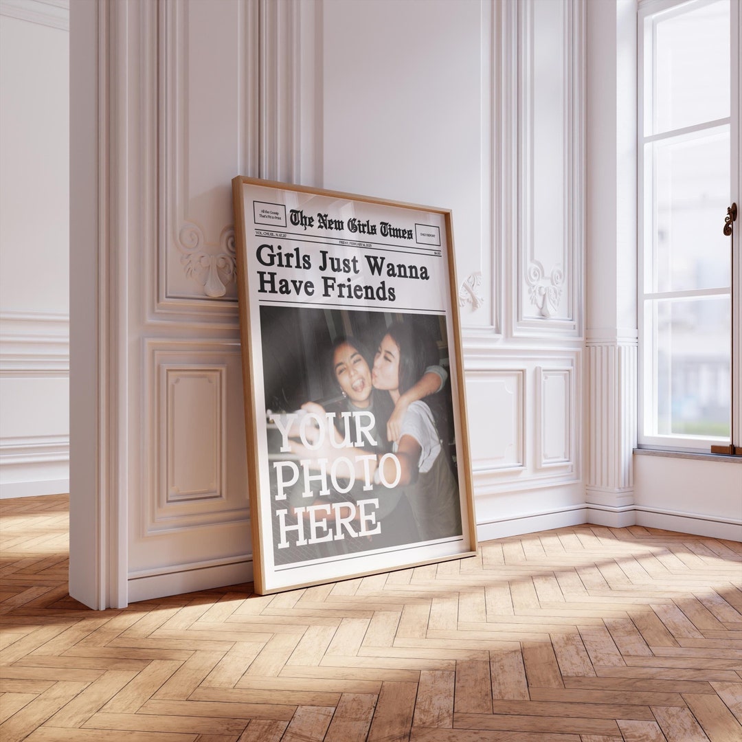 Custom Newspaper Headline Print Personalized Girly College Dorm ...