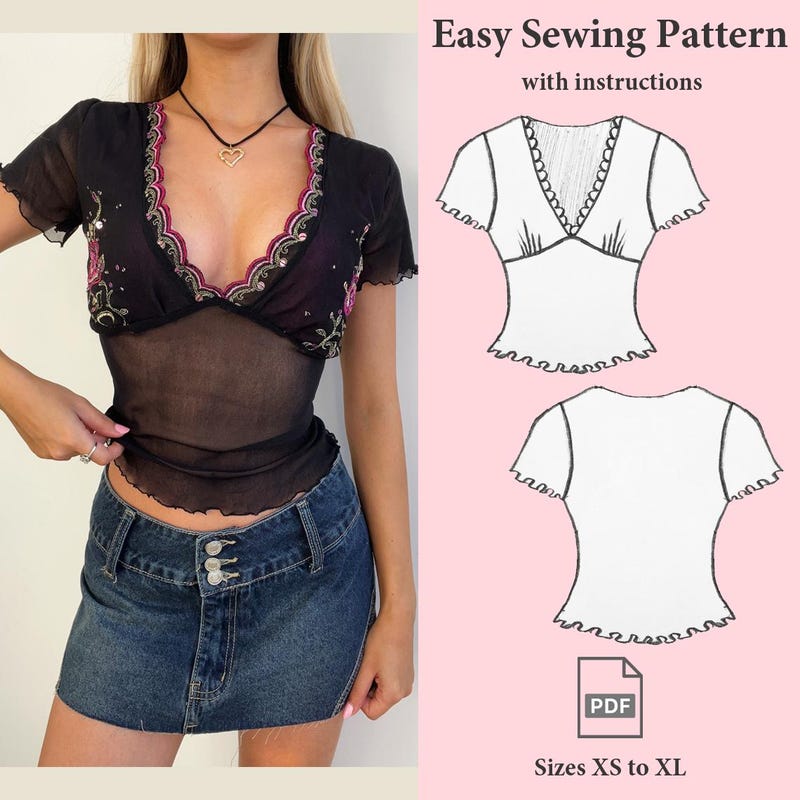 Y2k Sewing Pattern - Etsy
