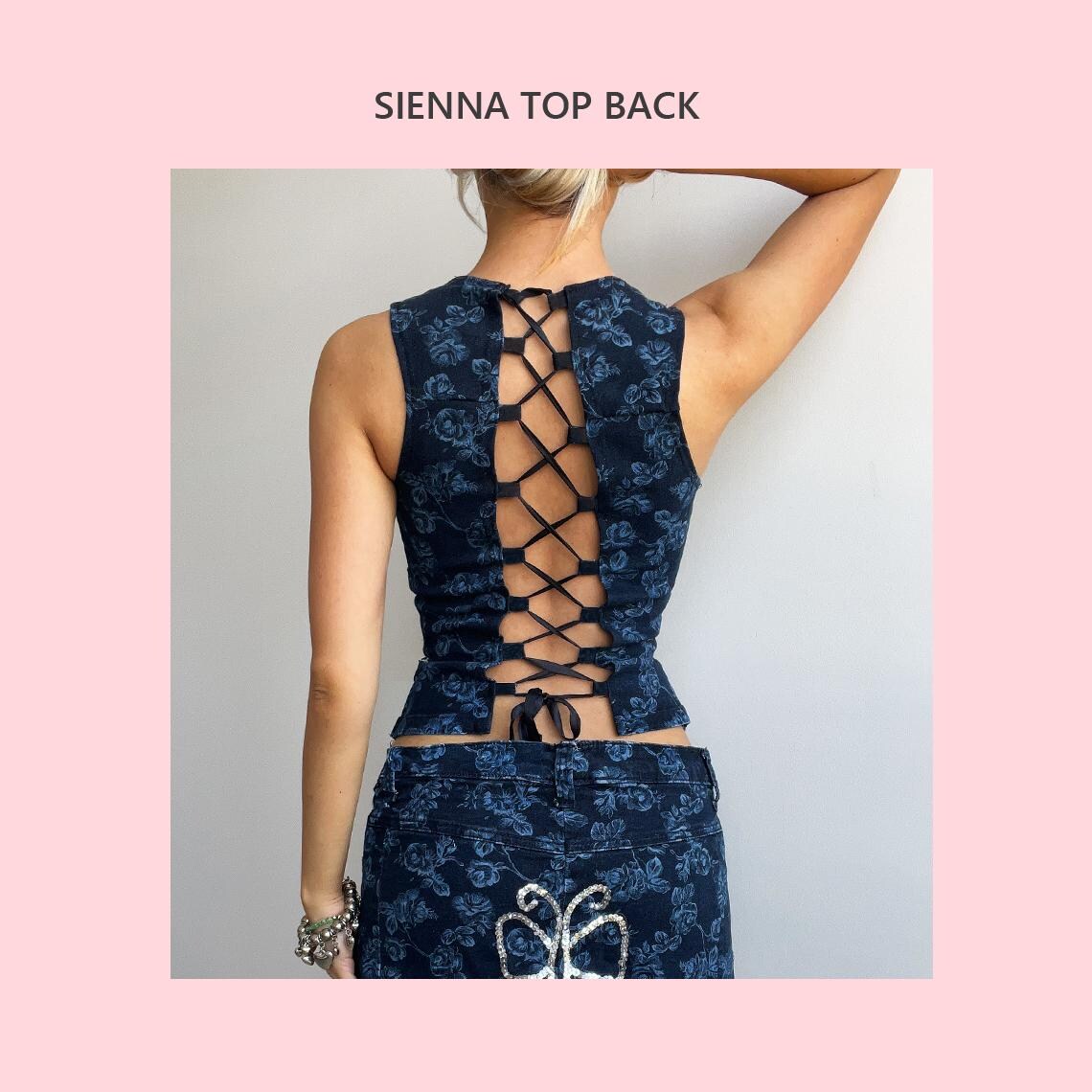 Y2K Cami Top Sewing Pattern, Lace up Back PDF Pattern, Crop Top Women ...