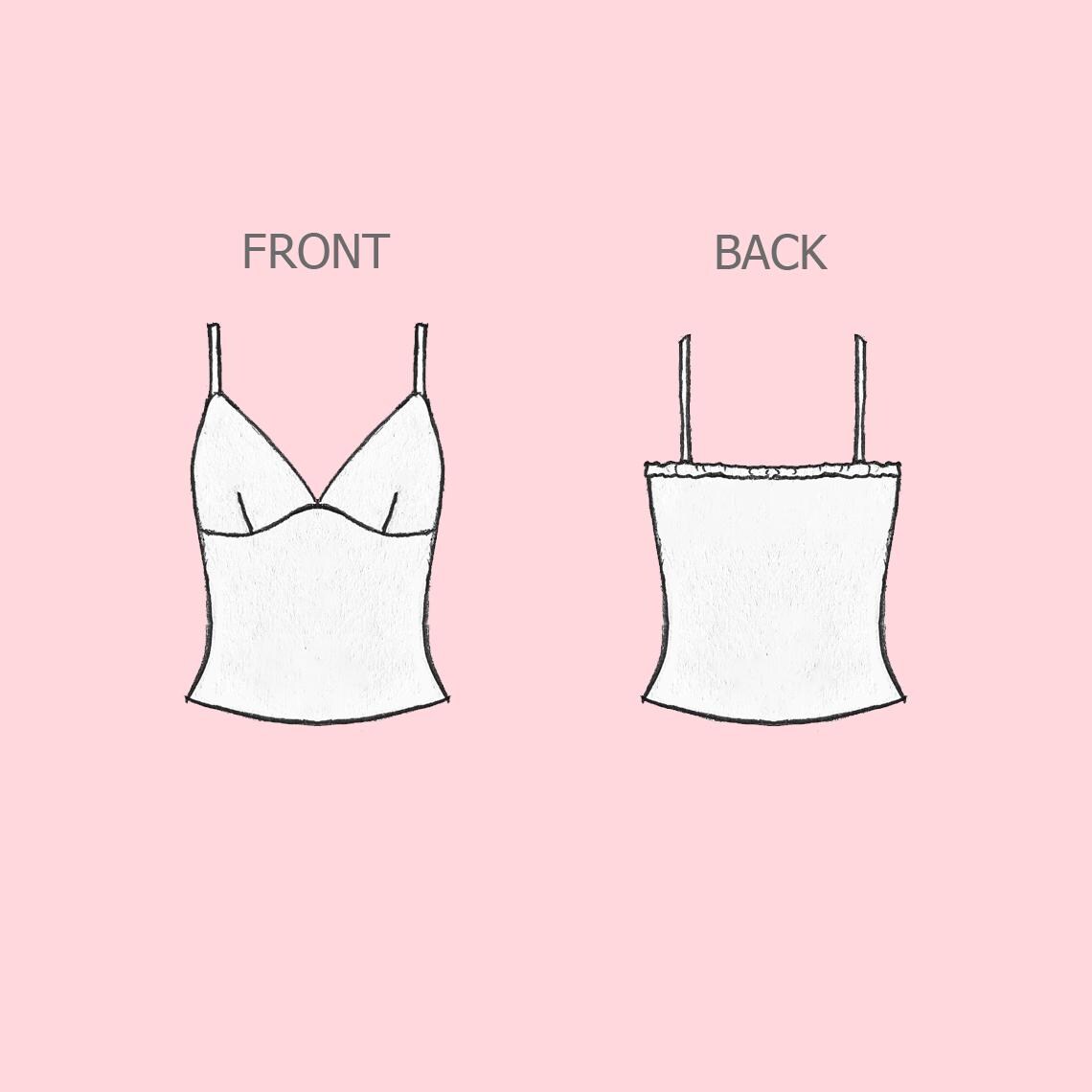 Cami Top Sewing Pattern PDF, Y2K Sewing Pattern Digital Download, Crop ...