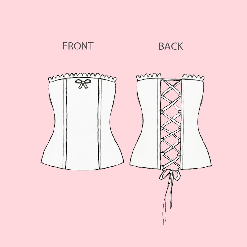 Corset Top Sewing Pattern, Summer Corset Pattern, Y2K Corset Top ...
