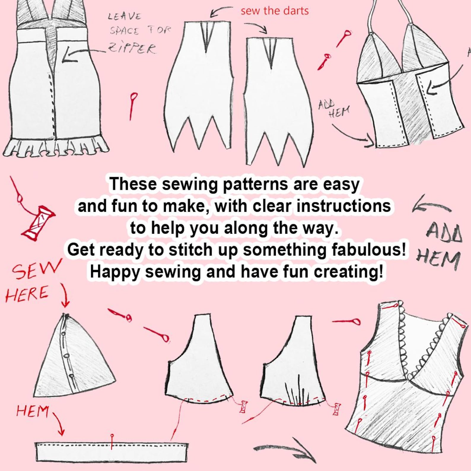 Y2K Cami Top Sewing Pattern Lace Frill, Irregular Hem Top, Ruffle Tank ...