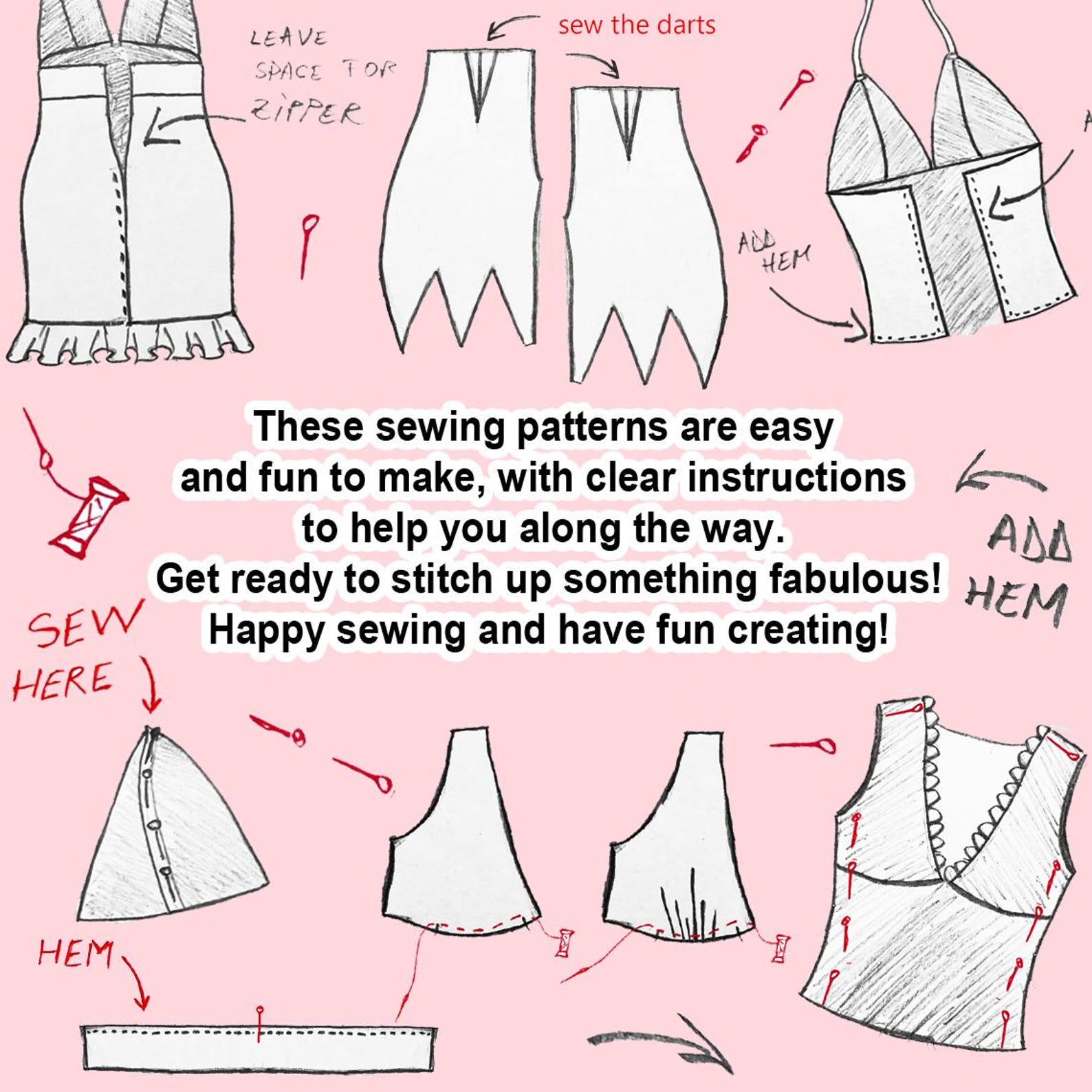 Lace Frill Top Sewing Pattern, Y2K Crop Top Sewing Pattern, Trendy Top ...