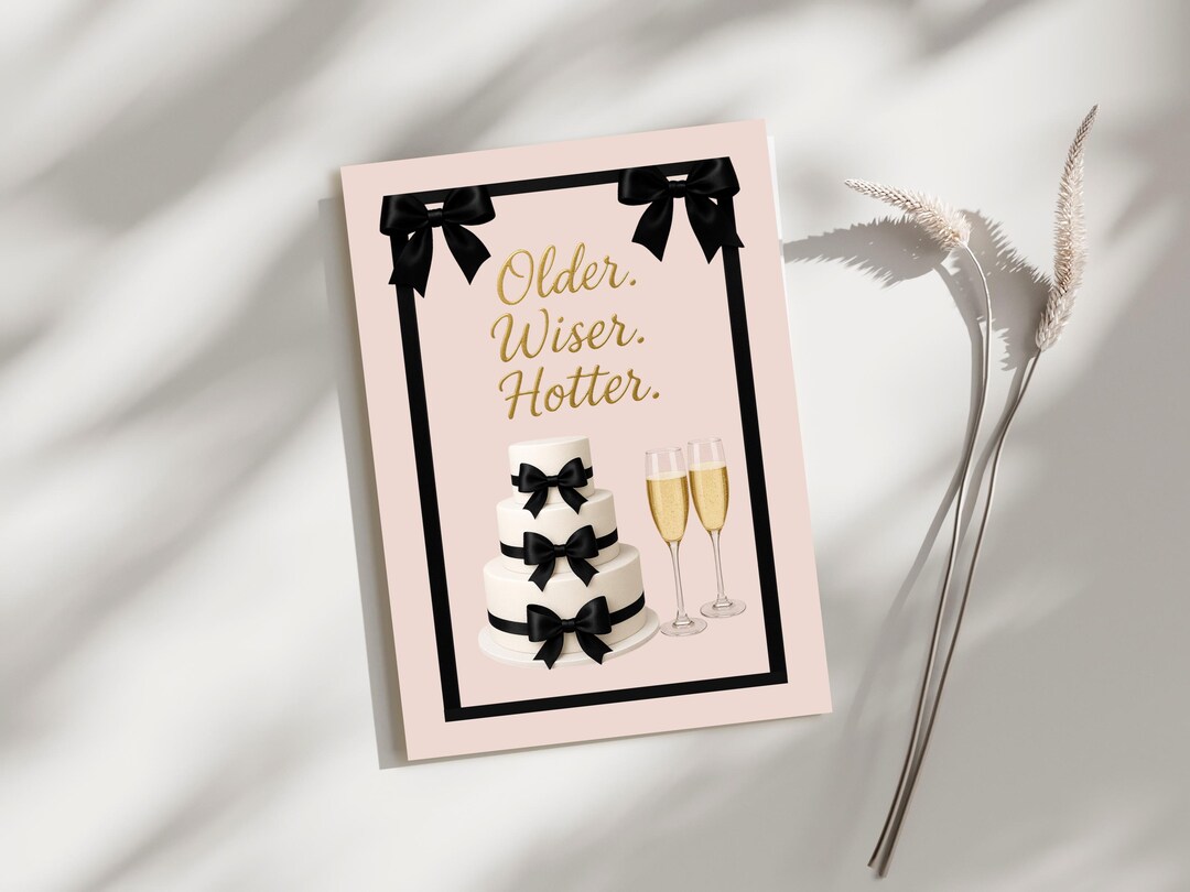 Funny Birthday Card for Her Digital Glam Birthday Card Chic Printable ...