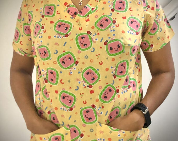 Women's Cat Lovers Colorful Scrub Top – Stylish & Functional Workwear ...