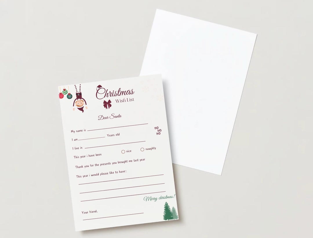 Christmas, Wishlist, Card, Holidays, Santa. Christmas Wish List ...