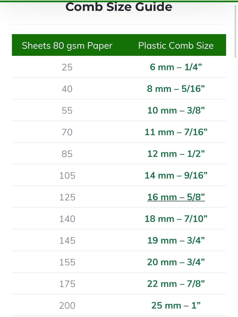 Office Binding Combs, School Reports Binding Combs, 19 Hole Binding ...