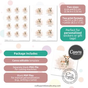 Editable Gift Tag Canva Template Christmas Label or Sticker Holiday ...