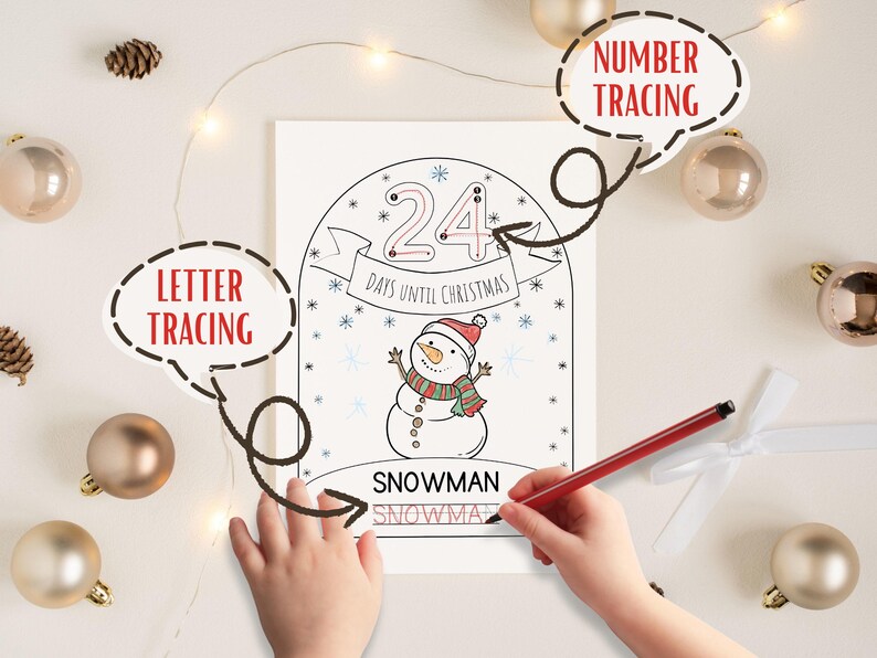 Christmas Countdown Coloring Pages Digital Download • Advent Calendar ...