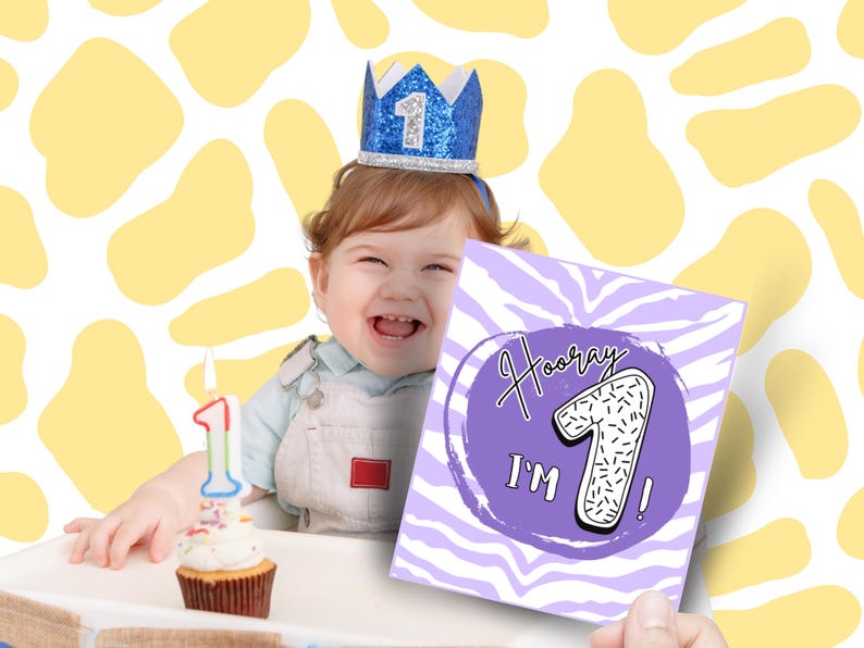 Baby Milestone Cards Digital Download • Cute Animal Print Themed ...