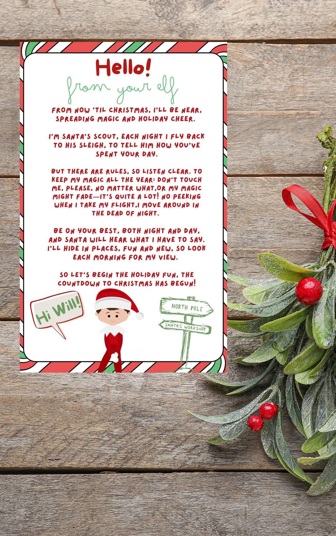 Elf on the Shelf Letter, Elf Notes, Elf Stationary - Etsy