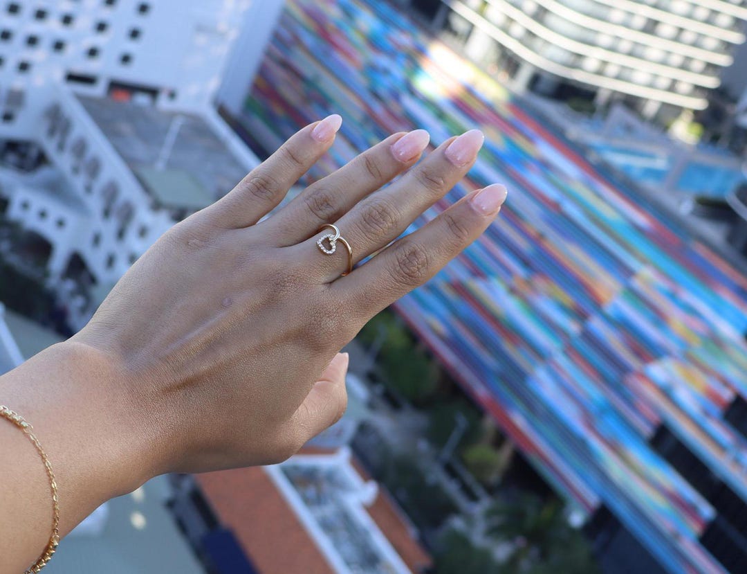 14K Pure Italian Gold Ring - Monaco Love - Etsy