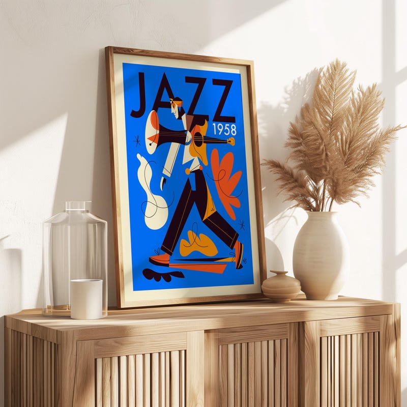 Vintage Jazz Poster - Etsy