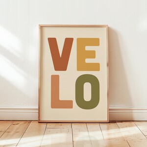 VELO Cycling Print: Retro Modern Bike Art (digital Download) - Etsy
