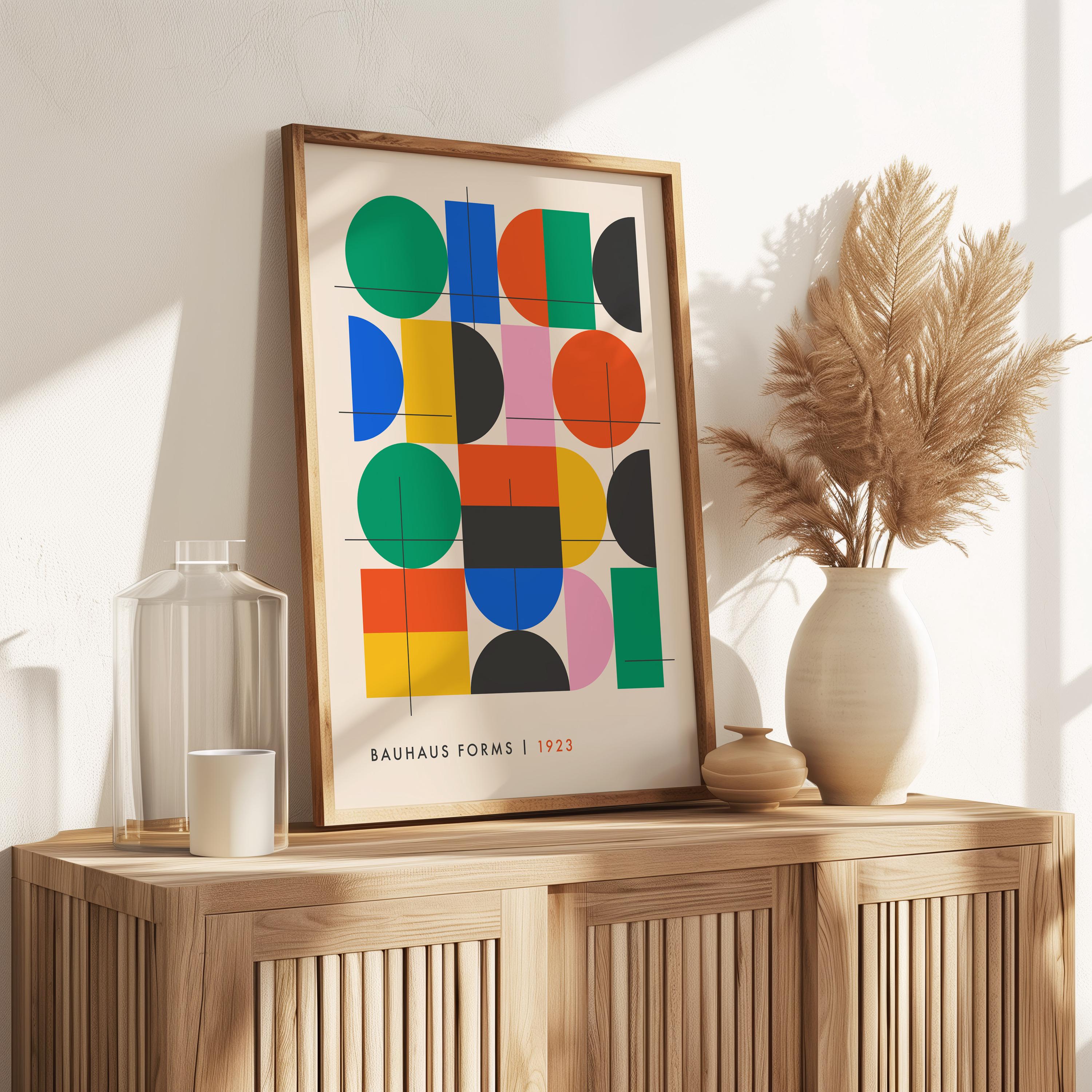 Bauhaus Modern Art Print, Geometric Wall Art, Digital Download | BAU14 ...