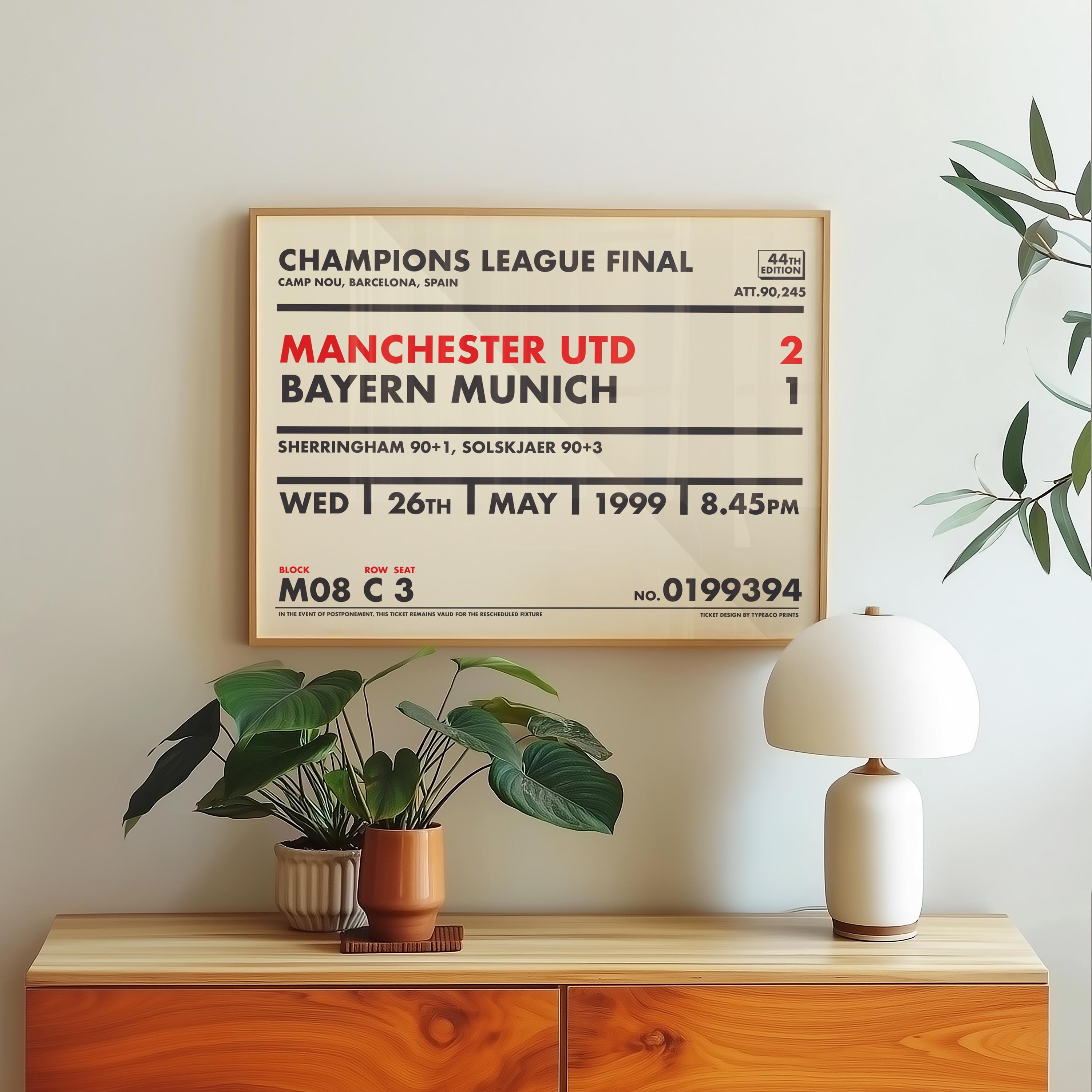 Manchester United Champions League Print - Man United Poster | SHIPPED ...