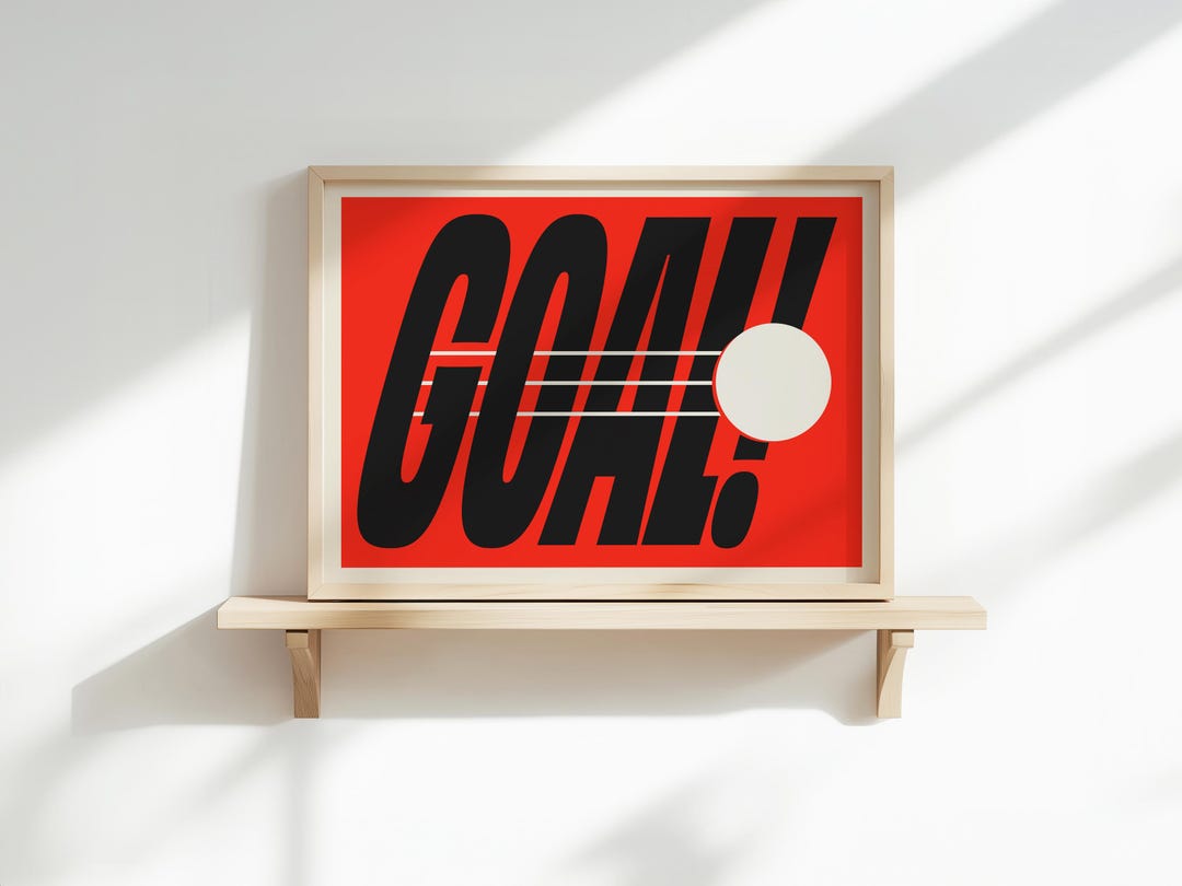 Football Goal Print: Sports Art for Game Room - Etsy