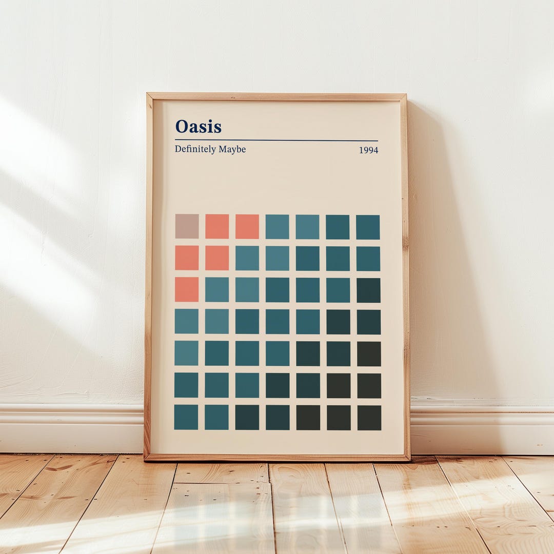 Oasis Poster, Definitely Maybe Art, Britpop Poster | Instant Digital ...