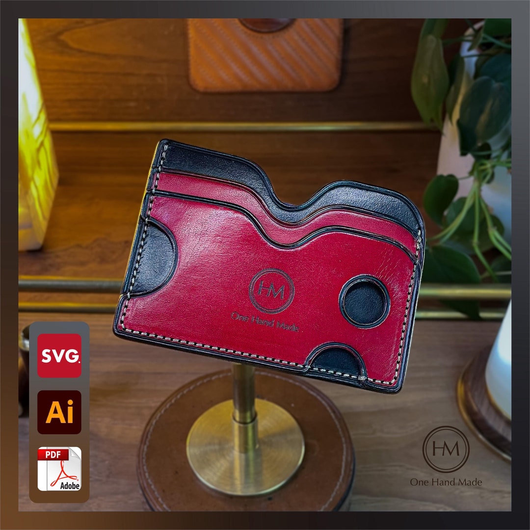 Customizable Leather Wallet Pattern - Digital PDF, SVG, Ai File for DIY - Unique Combinations ...
