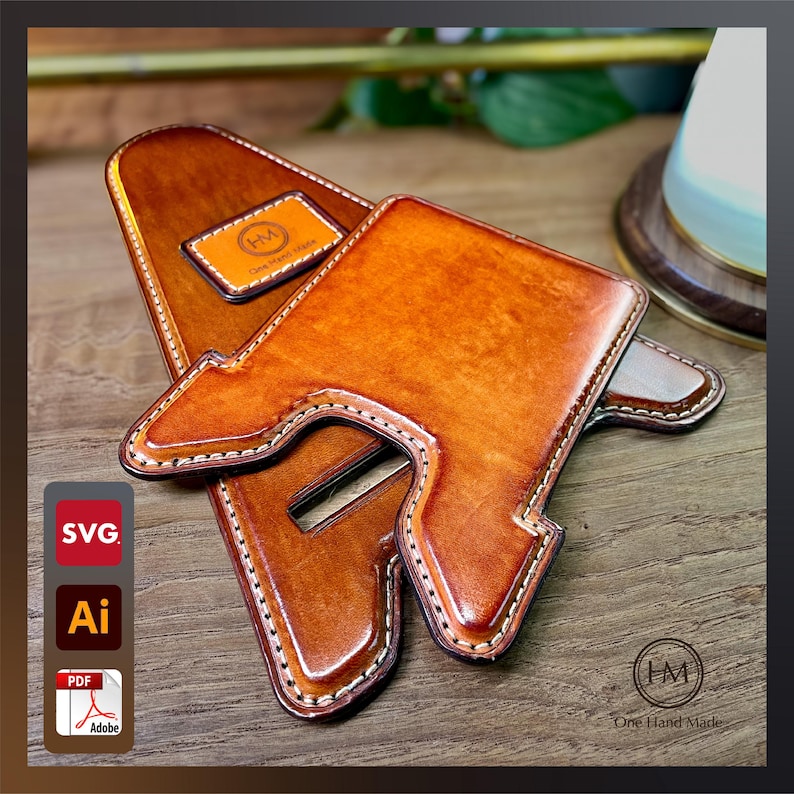 Leather Phone Stand Pattern – PDF, Ai, SVG | DIY Sewing Project ...