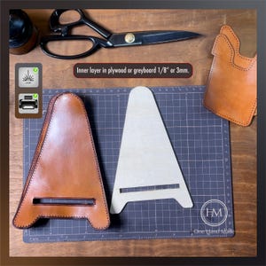 Leather Phone Stand Pattern – PDF, Ai, SVG | DIY Sewing Project ...