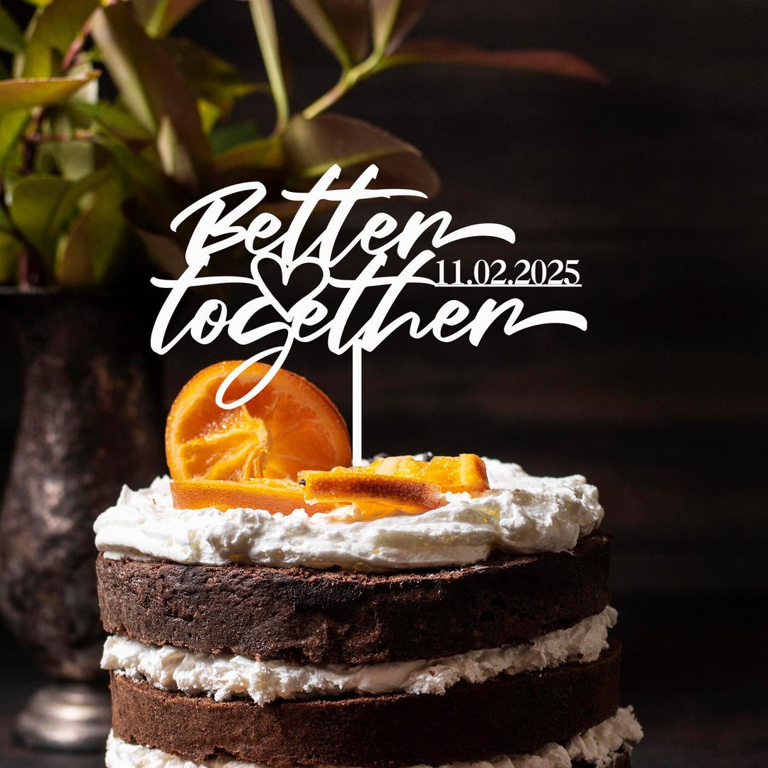 Cake Topper for Weddings,anniversary Cake Toppers, Personalized Date ...