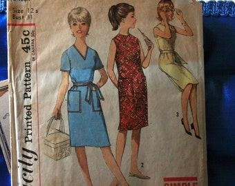 1960s Simplicity Pattern 4528 Sub Teen One Piece Dress - Etsy
