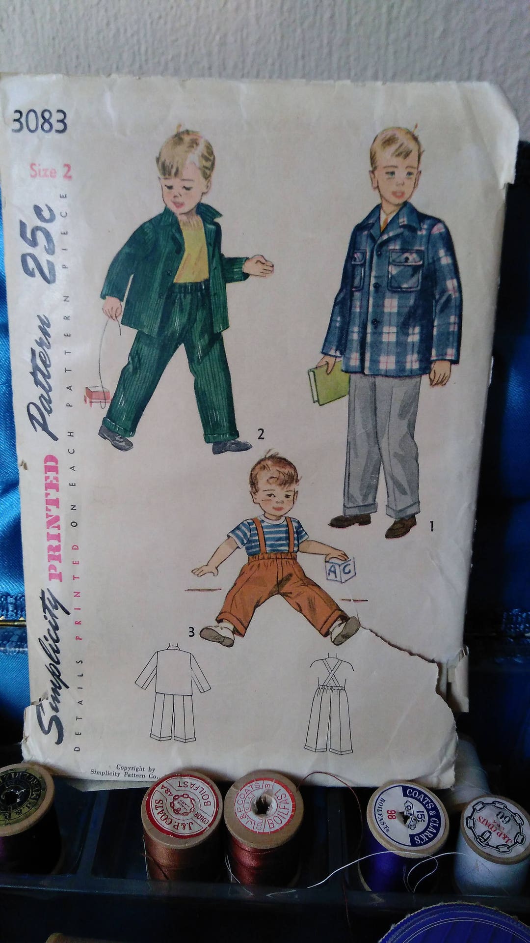 1940s Simplicity 3083 Pattern for Boys Slacks and Jacket Size 2 - Etsy