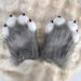 Light Gray Furry Paws,furry Gloves,handmade Crochet Paws,custom Color ...