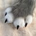 Light Gray Furry Paws,furry Gloves,handmade Crochet Paws,custom Color ...