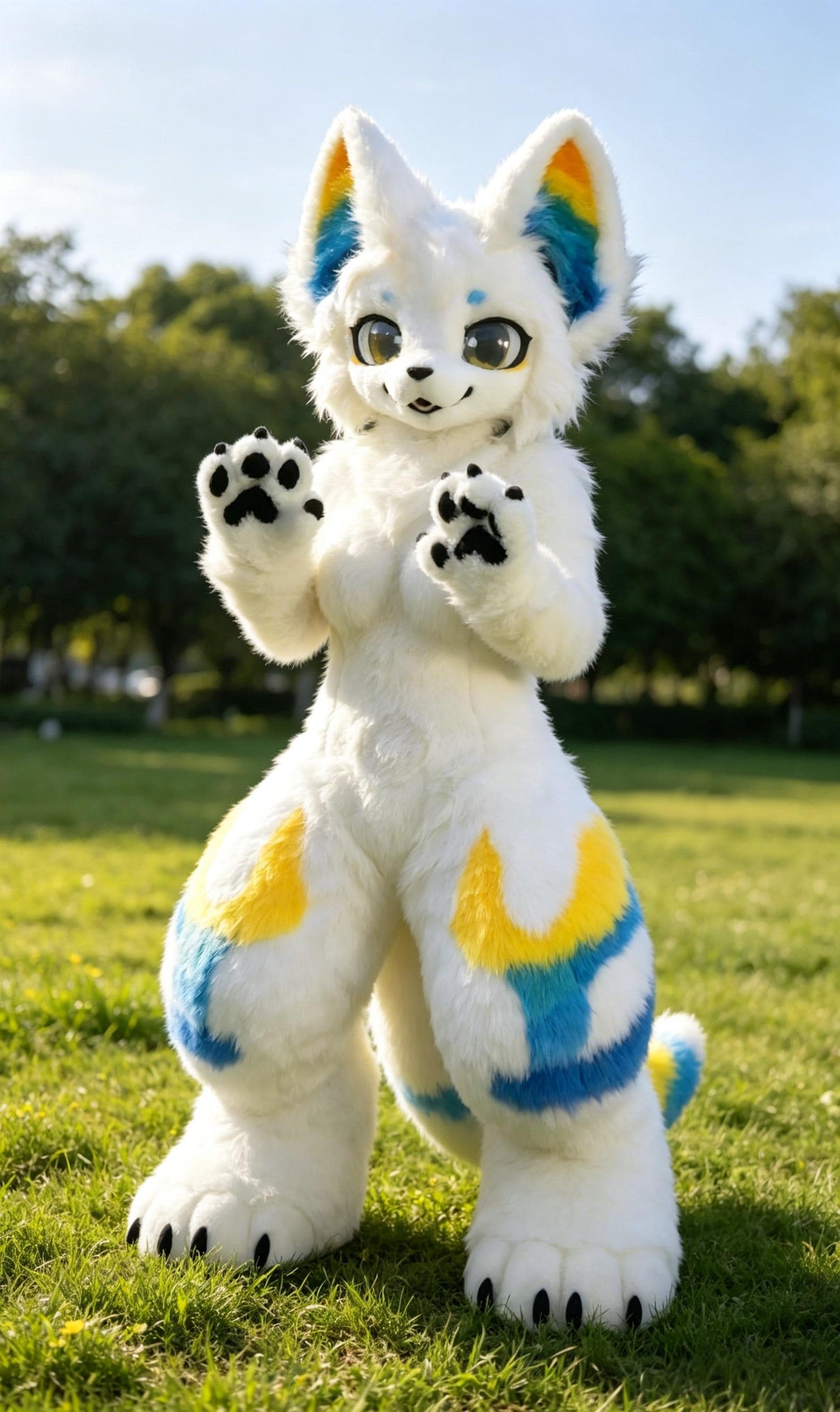 Fursuit Fullsuit Set Fursuit Head Paws Tail Feet And Wings