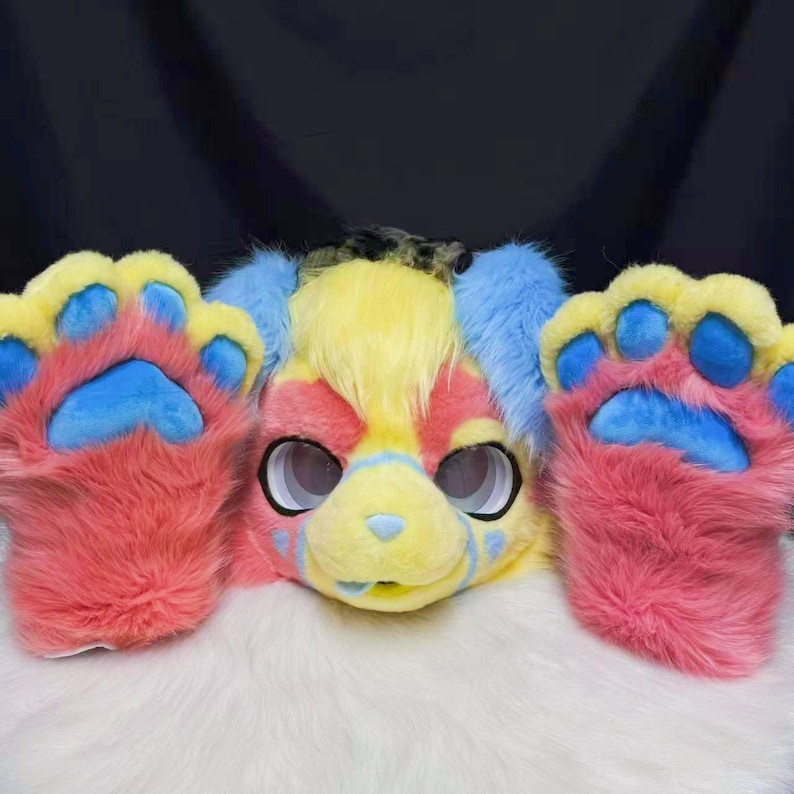 Work Display! Pink Bear Kemono Fursuit Head, Fursuit Commission ...