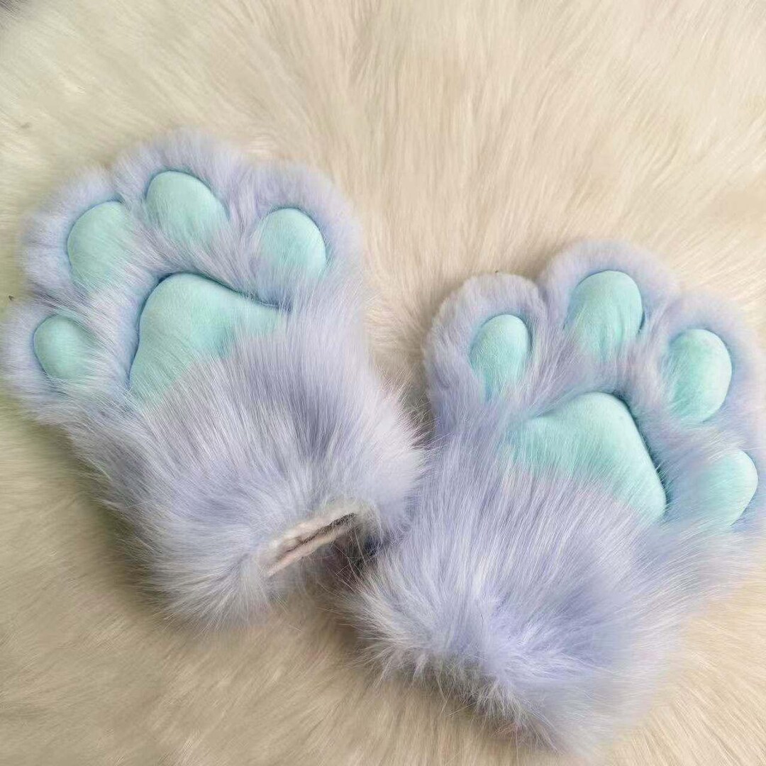 Sky Blue Fursuit Paws: Handmade Furry Hand Paws - Custom Commission ...