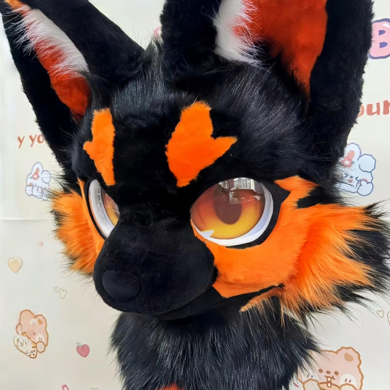 Kemono Fire Fox Fursuit Head: Furry Art, Fursuit Commission, Custom ...