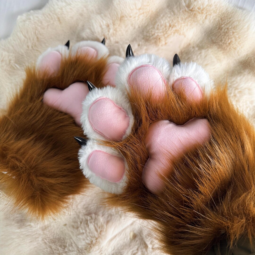 Brown Furry Paws,furry Gloves,dino Paws,cosplay Gloves, Cat Paws ...
