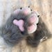 Light Gray Furry Paws,furry Gloves,handmade Crochet Paws,custom Color ...