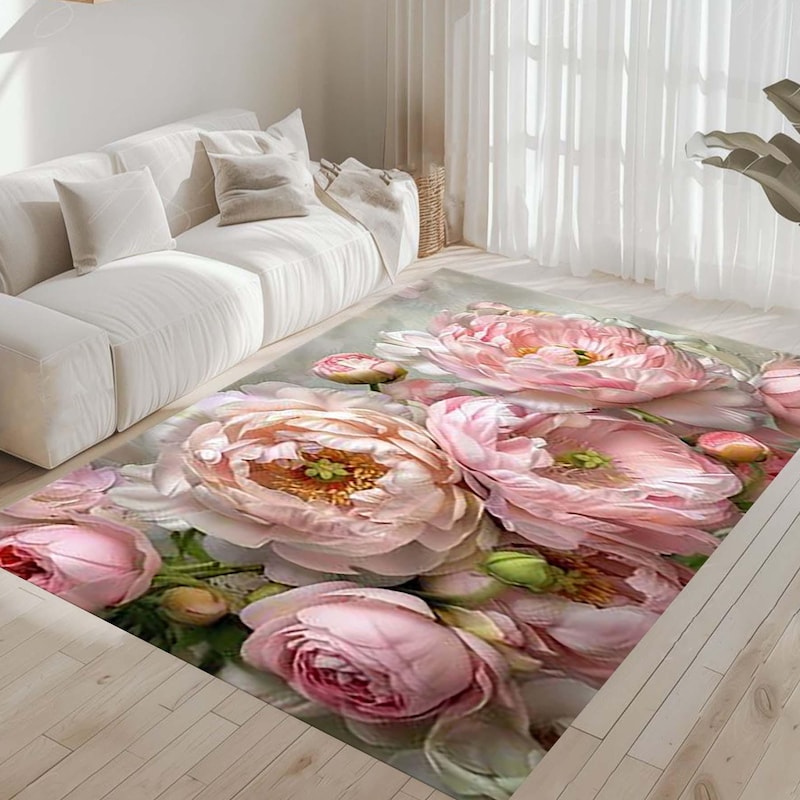 Floral Rug - Etsy