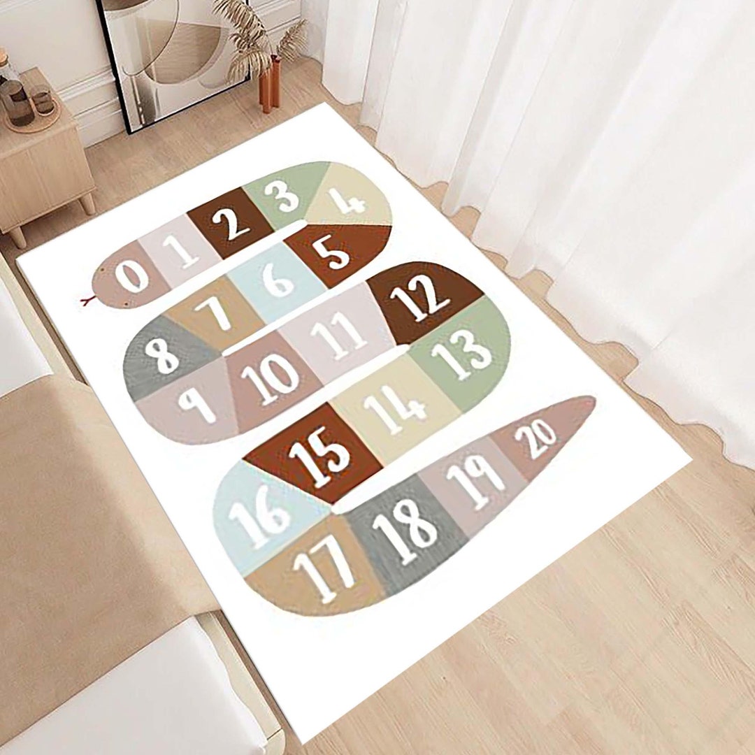 Area Rug, Kids Educational Snake Rug, Number Learning Play Mat,nursery ...