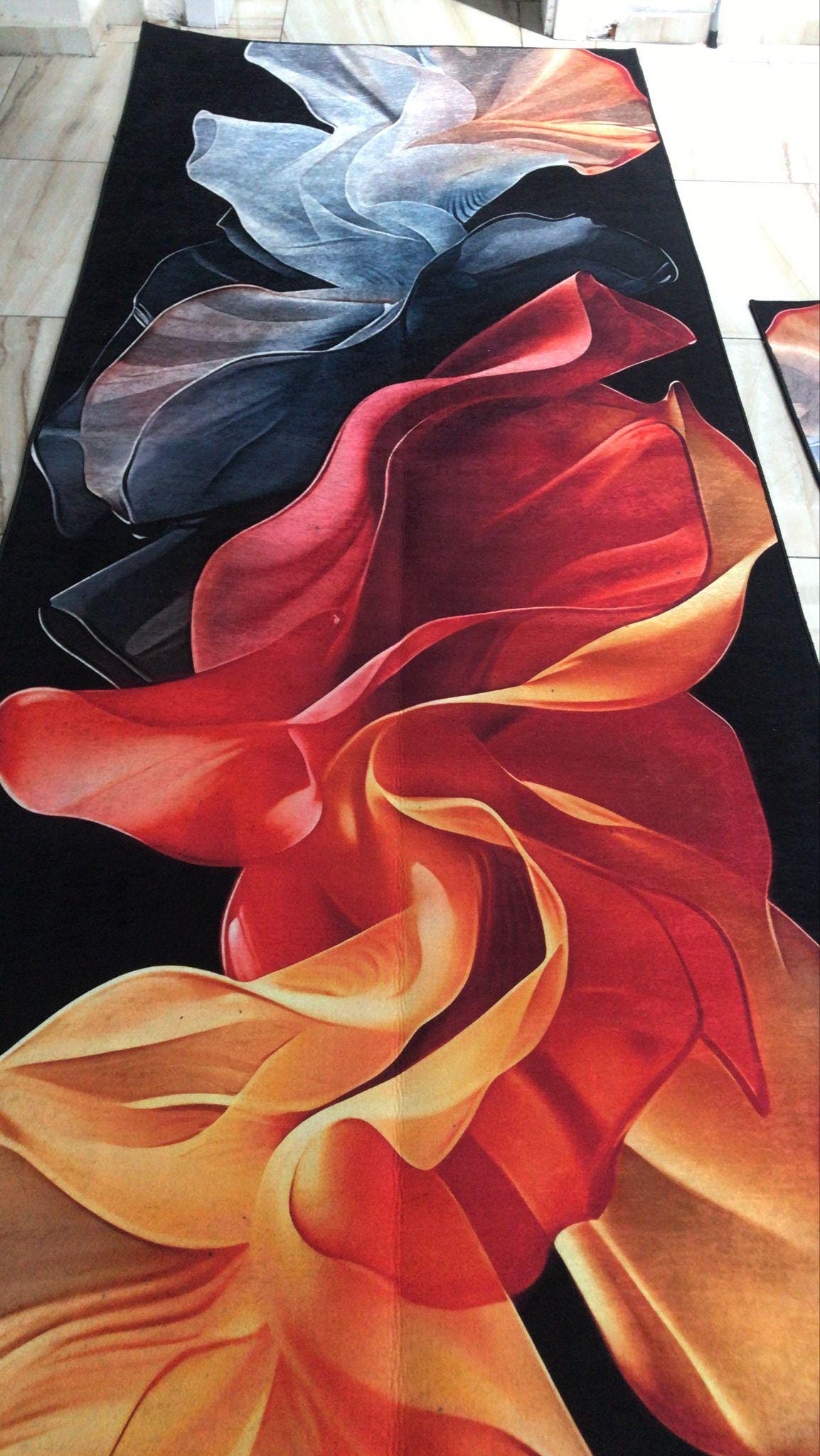 Abstract Runner Rug,colorful Hallway Rug,abstract Art Rug,long Rug ...