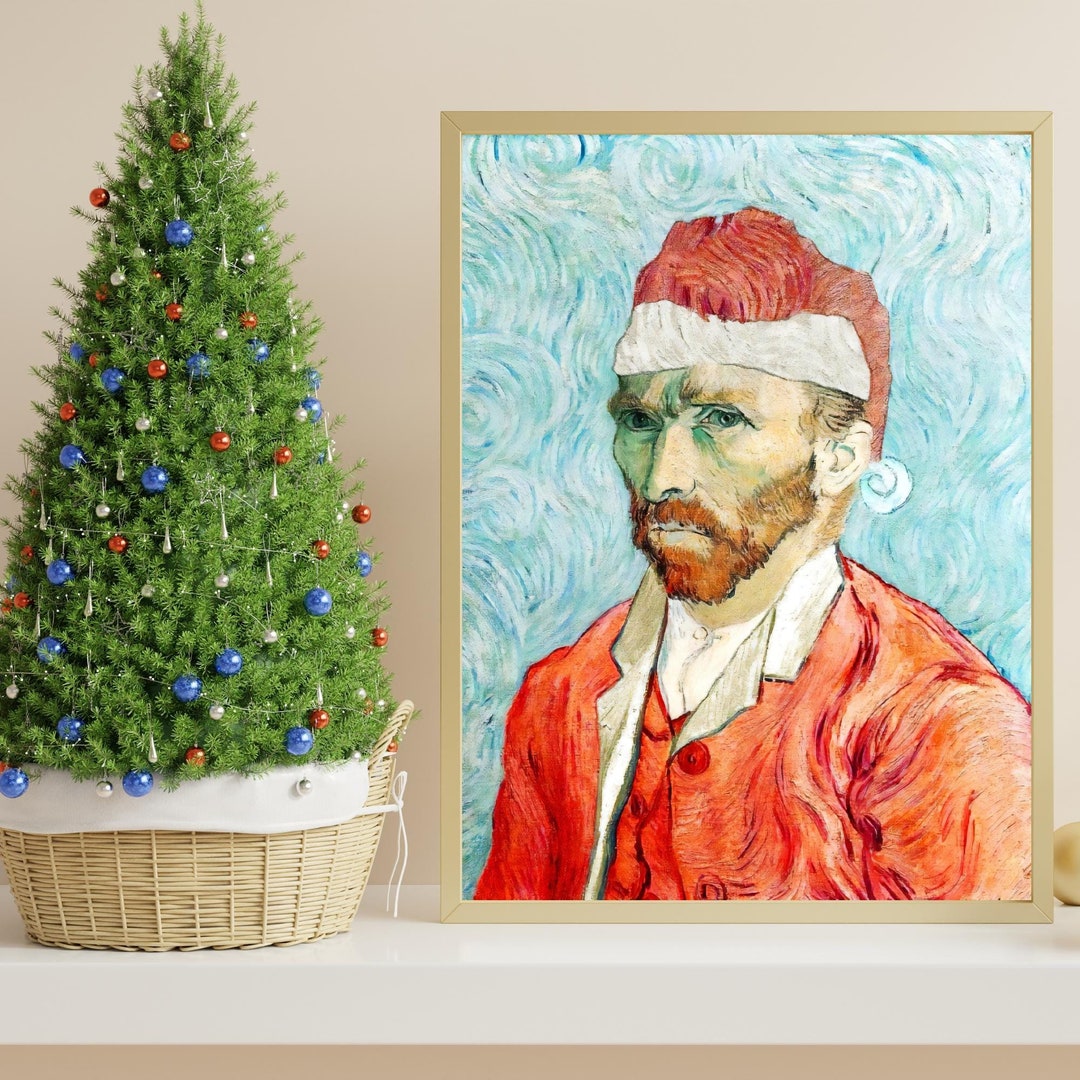 Van Gogh Christmas Self-portrait Digital Download Printable Wall Art ...