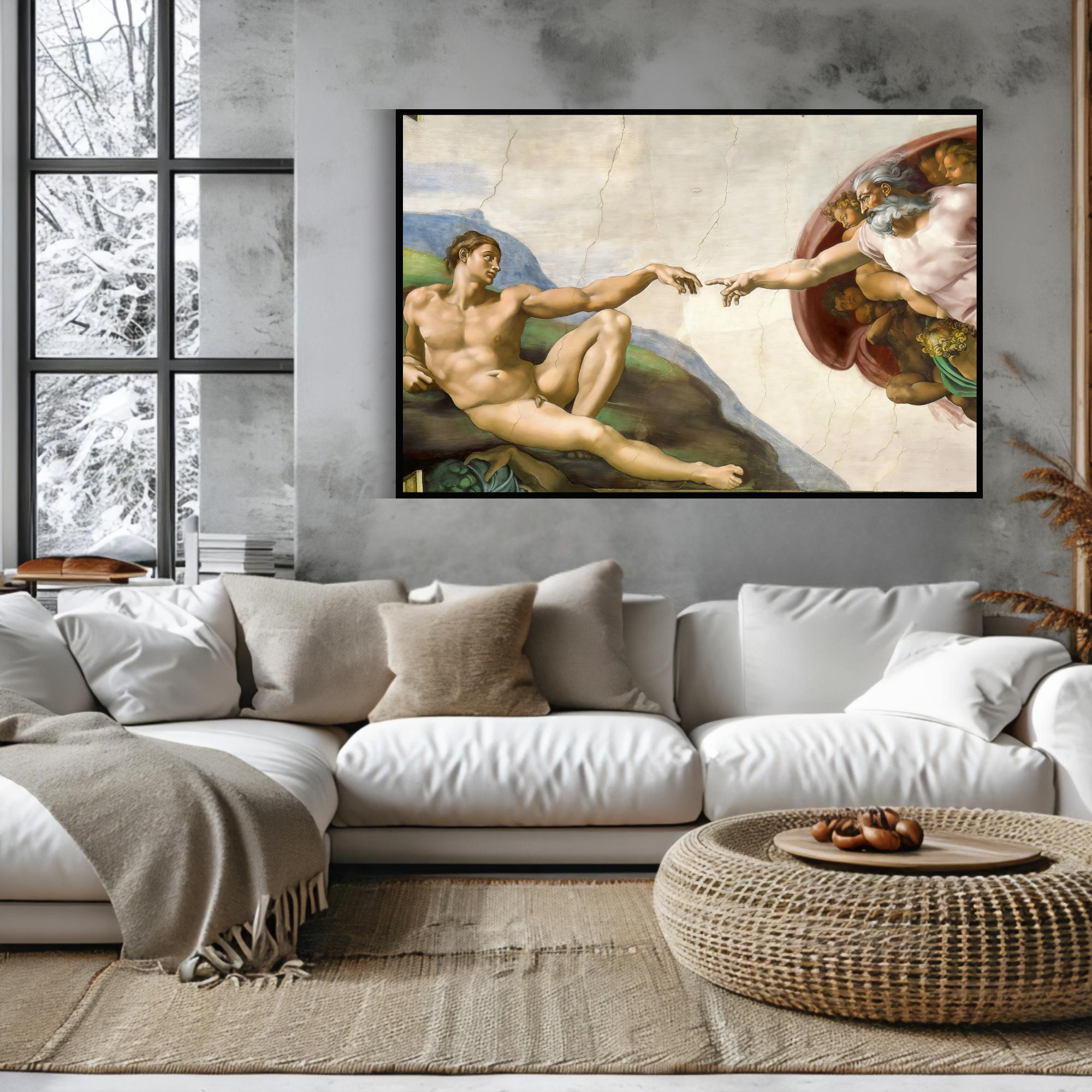 The Creation of Adam Michelangelo Digital Download Printable Wall Art ...
