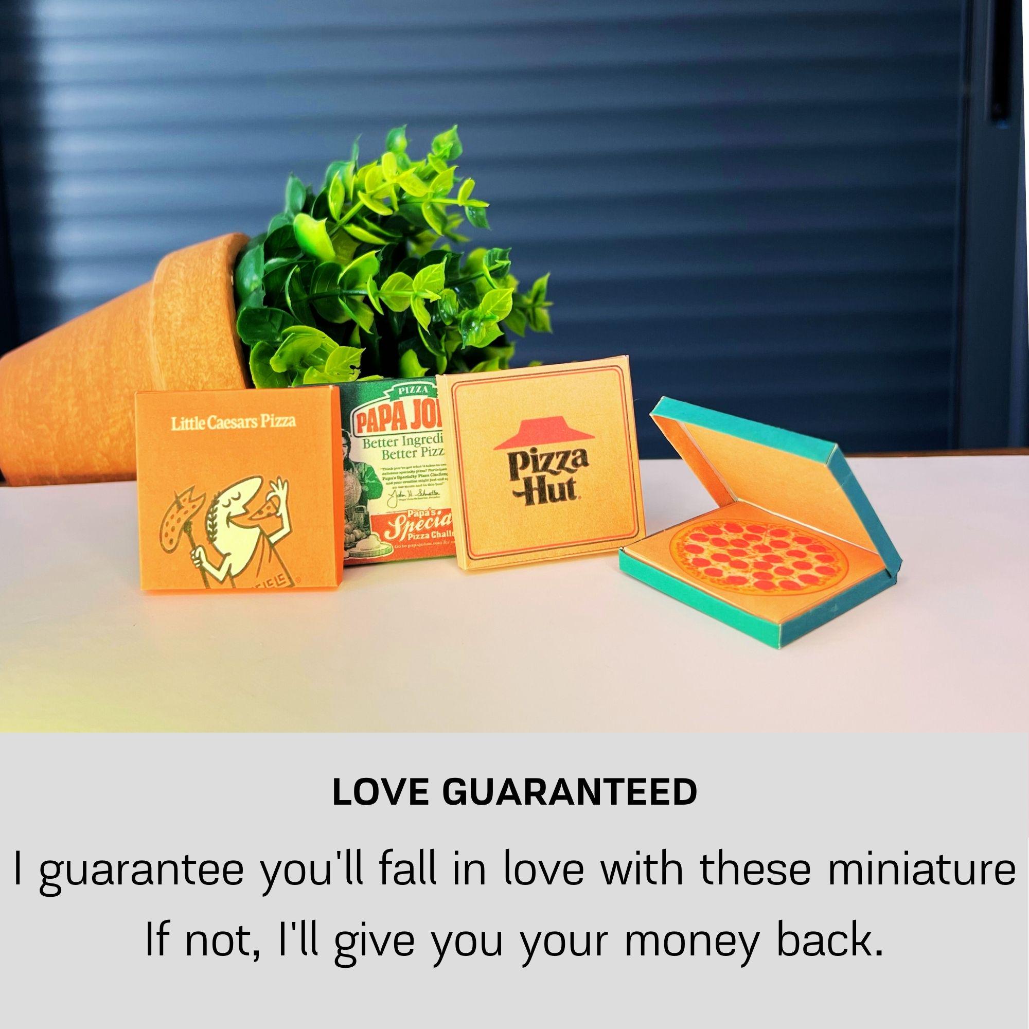 Miniature Pizza Box Printable Kit – 1/12 and 1:6 Scale Dollhouse Food ...