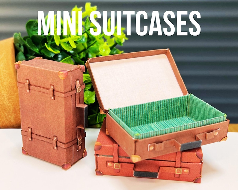 Suitcase Paper Miniature Printable Scale 1:12 Dollhouse or Barbie ...