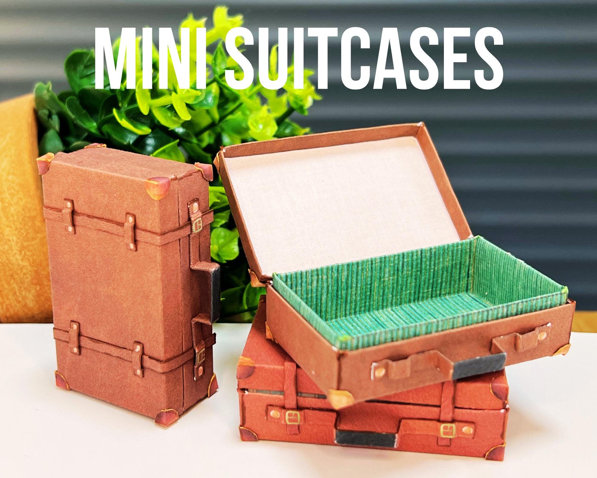 Suitcase Paper Miniature Printable Scale 1:12 Dollhouse or Barbie ...