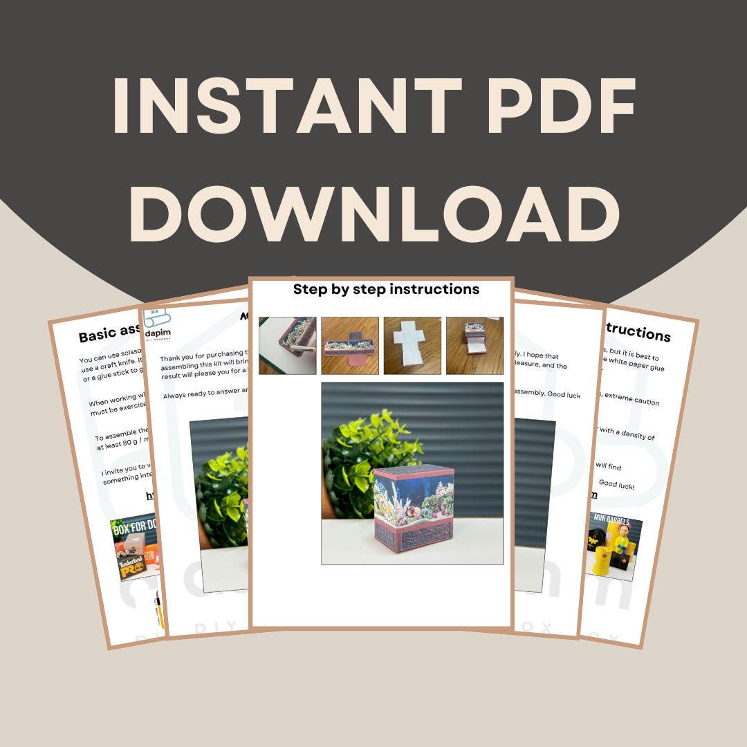 Miniature Aquarium DIY Kit – 1 6 & 1:12 Scale Printable PDF for Dolls ...