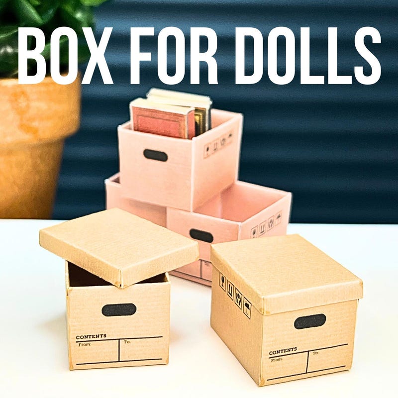 1/12 Cardboard Box - Etsy UK