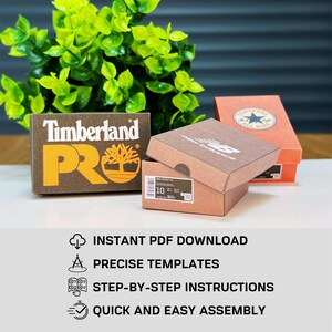 Printable Miniature Shoe Boxes Templates – 1 6 and 1:12 Scales Set of 6 ...