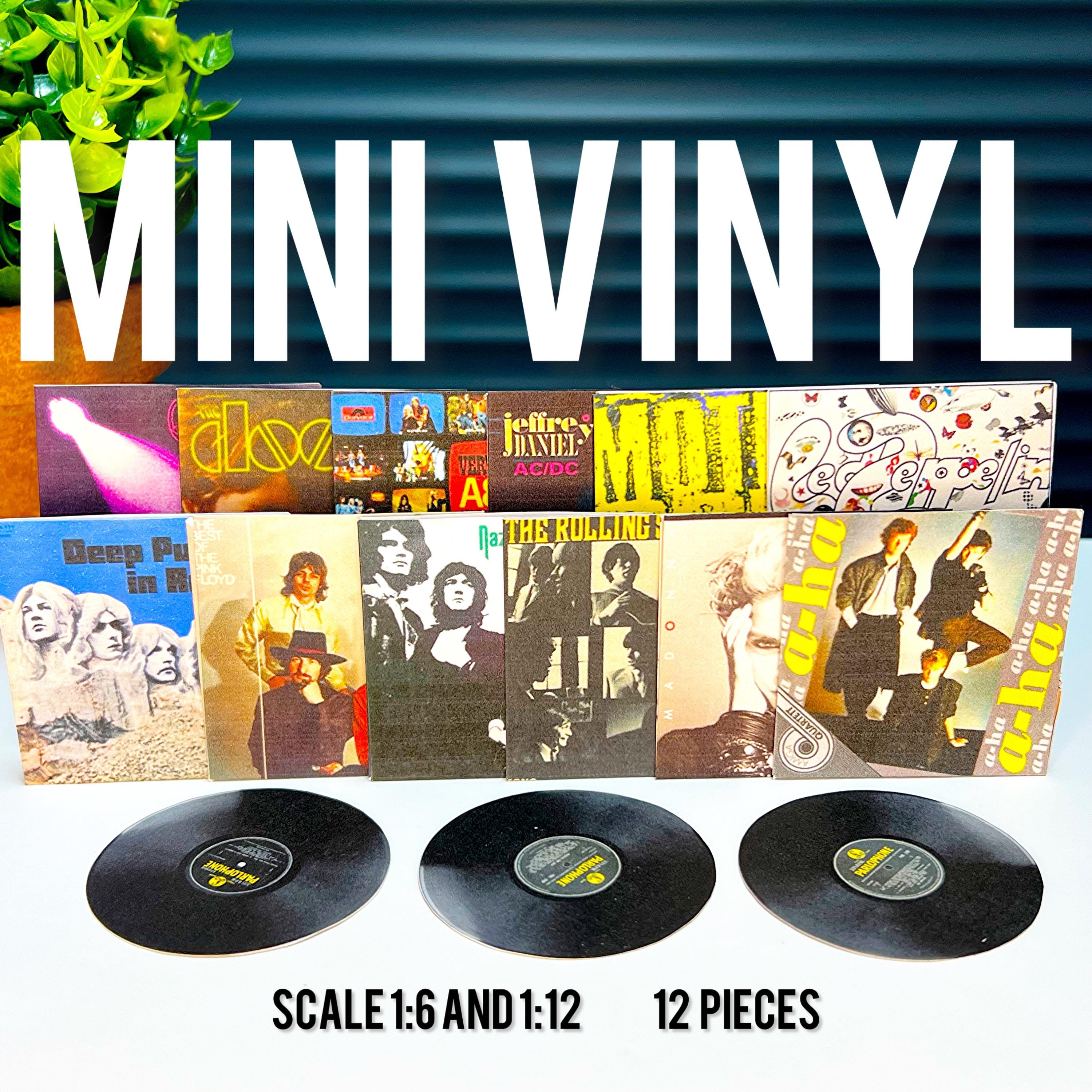 Printable Miniature Vinyl Records Templates 1 6 and 1:12 Scales Set of ...
