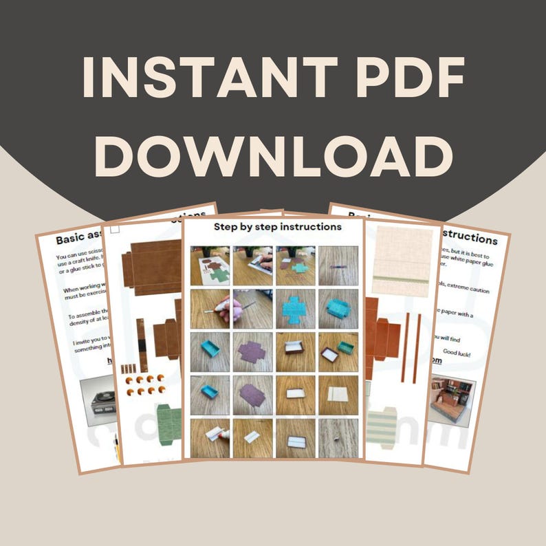 Suitcase Paper Miniature Printable Scale 1:12 Dollhouse or Barbie ...